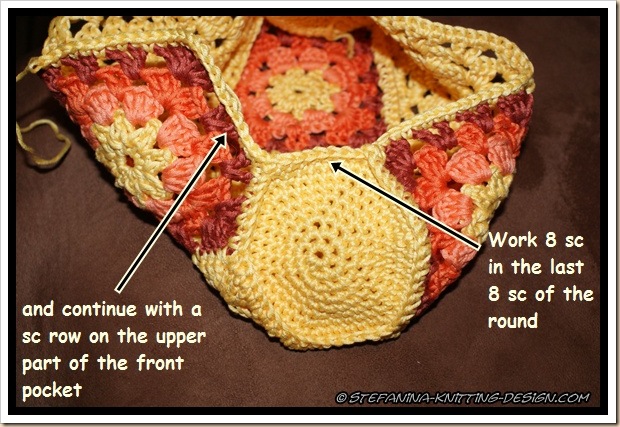 stefanina's dream: Free round little pocket in granny square : tutorial